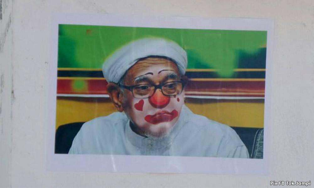 PAS sees red over Hadi 'clown' poster