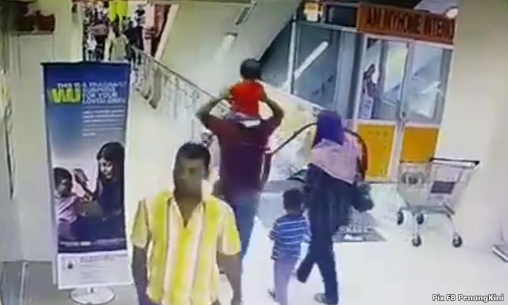 Toddler in critical condition after falling from escalator