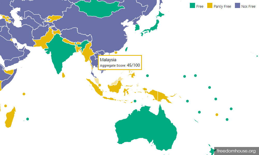 M'sia still only a 'partially-free' country, says global rights group