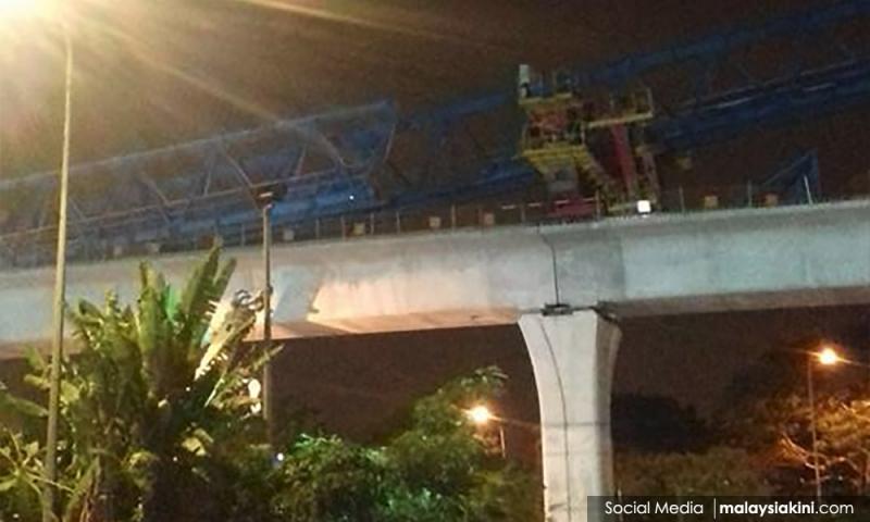 Kren pelancar tumbang di tapak MRT, seorang maut