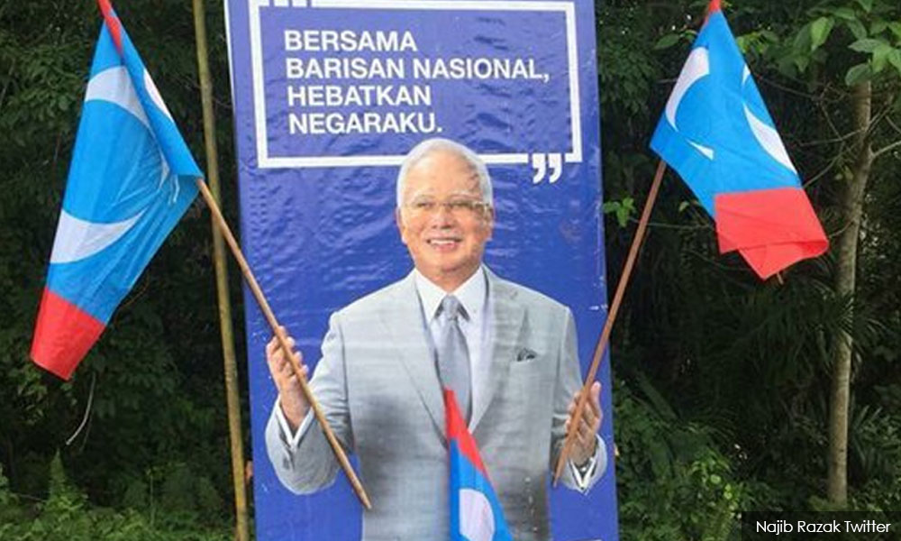 Najib: Pegang bendera PKR, tanda BN menang