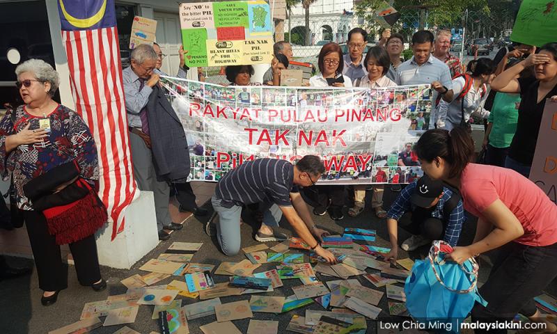 Himpunan aman NGO bantah lebuhraya PIL Pulau Pinang